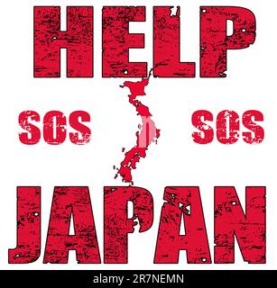 Earthquake disaster background with destruction and emergency symbols ...