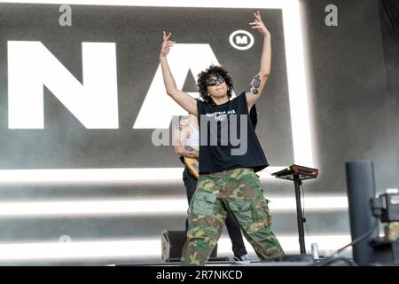 Naomi McPherson of MUNA performs during the 2023 Bonnaroo Music and ...