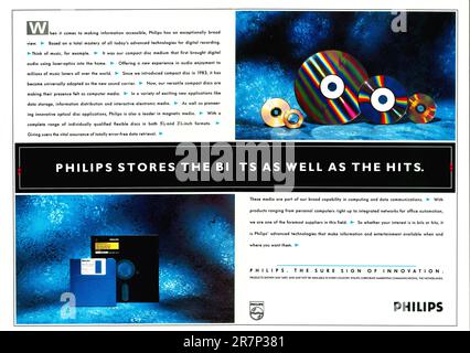 Philips laser disc advertisement placed inside a NatGeo magazine ...