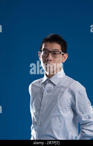 Portrait of a man in glasses (bust). unknown, photographer Stock Photo ...