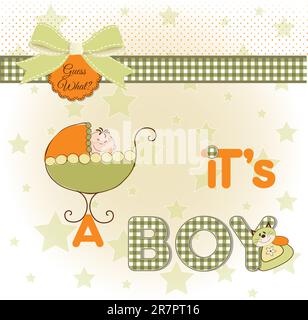 baby card with pram Stock Vector Image & Art - Alamy