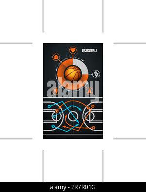 infographics element with sports basketball Ball Stock Vector Image ...