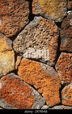 Wall of volcanic stone, Mauritius Stock Photo - Alamy