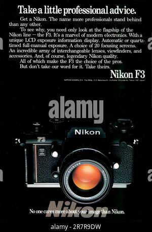 Nikon F3 advert in a magazine 1981 Stock Photo - Alamy