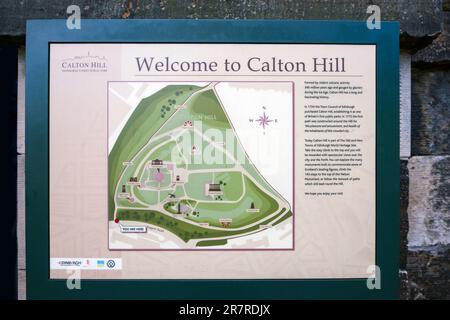 Map of Calton Hill Edinburgh Scotland UK Stock Photo - Alamy