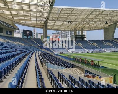 Porto Portugal - 06 05 2023: Panoramic inside view of the Dragon ...