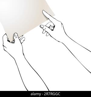 Hand showing letter R, sign language alphabet vector illustration ...