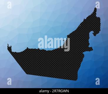Low poly map of UAE. UAE geometric polygonal, mosaic style map Stock ...