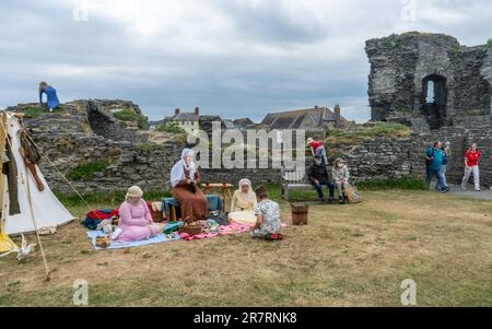 Parade and Welsh medieval cultural event at Aberystwyth,Ceredigion ...