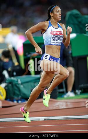 Katarina Johnson-Thompson participating in the 800 meters in the ...