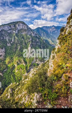 Enipeas River Gorge, Zilnia ridge, Mount Olympus range, Mount Olympus ...