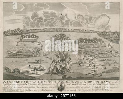 A Correct View of the Battle near the city of New Orleans. Engraver ...