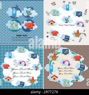 Business card. Global network connection. Geometric background ...