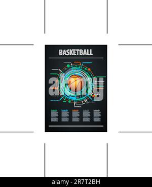 infographics element with sports basketball Ball Stock Vector Image ...