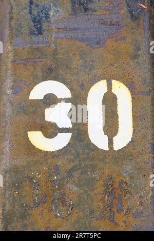 Number 30, Ziffer, North Rhine-Westphalia, Germany Stock Photo - Alamy