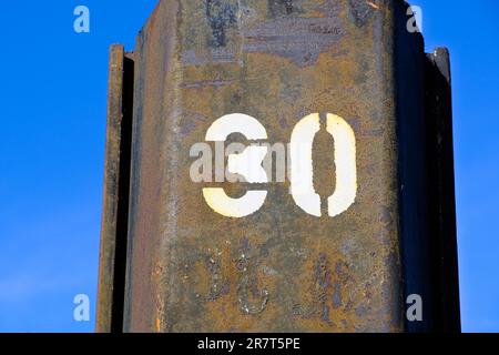 Number 30, Ziffer, North Rhine-Westphalia, Germany Stock Photo - Alamy