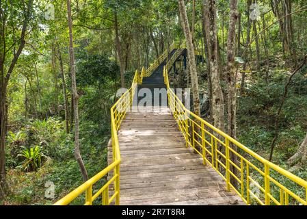 Indonesian landscape with walkway Stock Photo - Alamy