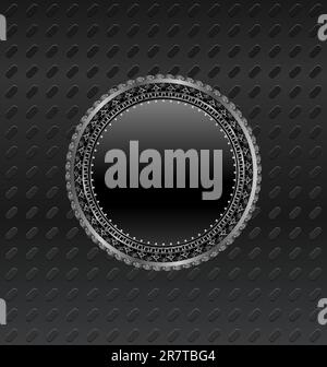 Illustration heraldic shield on titanium background - vector Stock ...