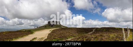 Summit panorama with Jubilee Tower, stone tower for King George III ...