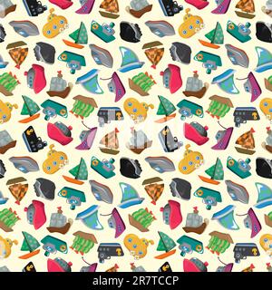 seamless boat pattern Stock Vector Image & Art - Alamy