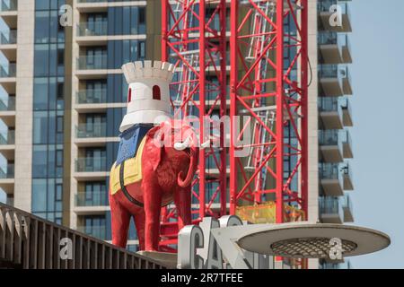 The Elephant and Castle statue, Elephant Road, Southwark, London, SE17 ...