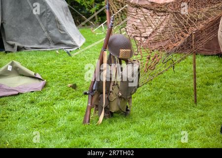 War paraphernalia, World-War II weekend at Ryedale Folk Museum open-air ...