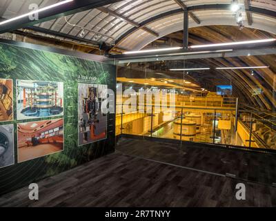 Cruachan hydro-elektric power station, view of machine hall, part of ...