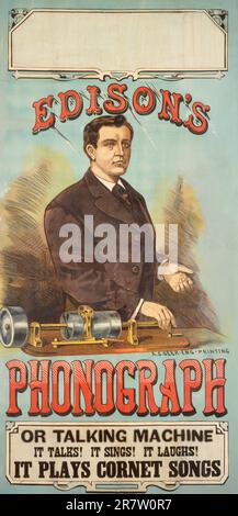 Thomas Alva Edison by Alfred S. Seer in 1878 Stock Photo - Alamy