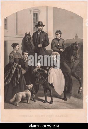 General Grant and His Family 1868 Stock Photo - Alamy