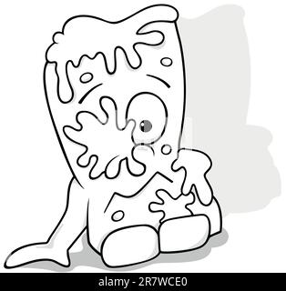 Drawing of a Garbage Monster Stock Vector Image & Art - Alamy