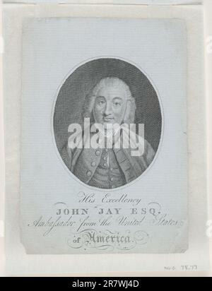 JOHN JAY: Chief Justice of US Supreme Court, 1789-1795, antique print ...