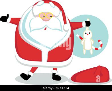 Rabbit cartoon character with gift bag illustration Stock Vector Image ...