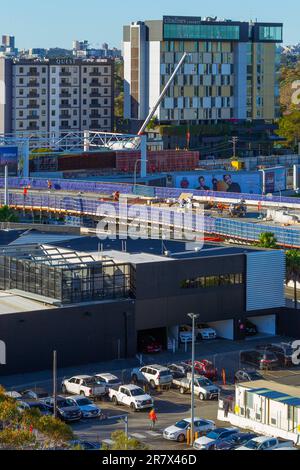 Construction of the 'Sydney Gateway' road expansion and overhead ...