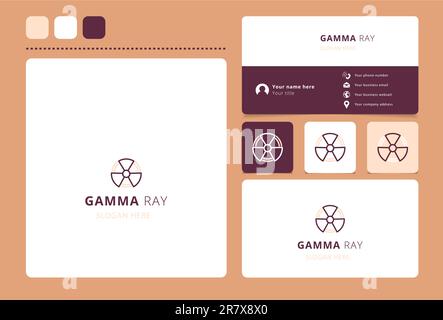 Gamma ray logo design with editable slogan. Branding book and business ...