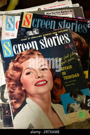 Vintage 1950s issues of Screen Stories magazine for sale in an American ...