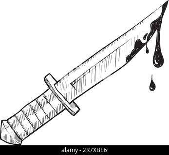 Knife Blood Drawing Illustration Vector Art Stock Vector Image & Art ...