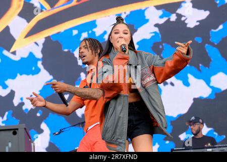 Richard Rawson, known by his stage name Fazer, performing live on stage ...