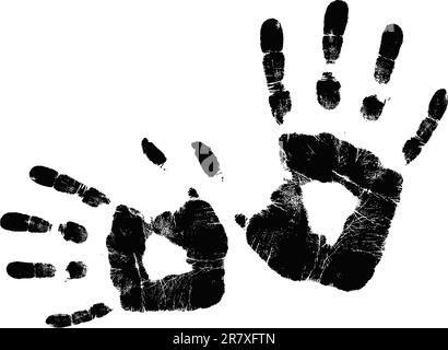 Vector Illustration of a Full Handprint Stock Vector Image & Art - Alamy