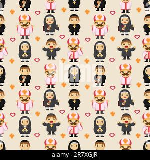 seamless priest pattern Stock Vector Image & Art - Alamy