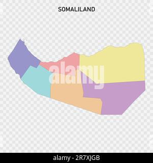 A contour map of Somaliland. Vector graphic illustration on a ...
