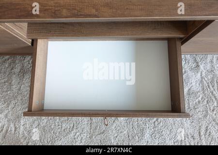 top view of a opened empty drawer Stock Photo - Alamy