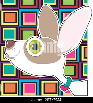 cute miniature chihuahua pet vector illustration design Stock Vector ...