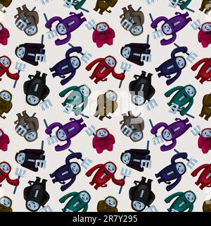 Cartoon ghost seamless pattern. Ghostly party texture, creepy horror ...