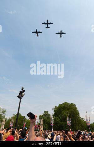 King's Birthday Flypast after Trooping the Colour 2025, The Mall ...