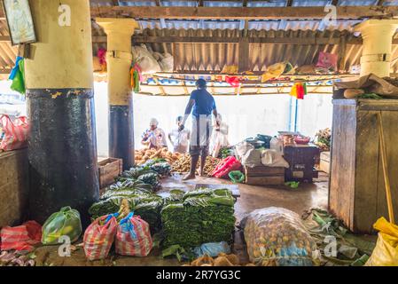 The Dutch Market with all kinds of vegetables and tropical fruits in ...