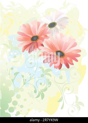 Gerbera daisy pattern frame vector Stock Vector Image & Art - Alamy