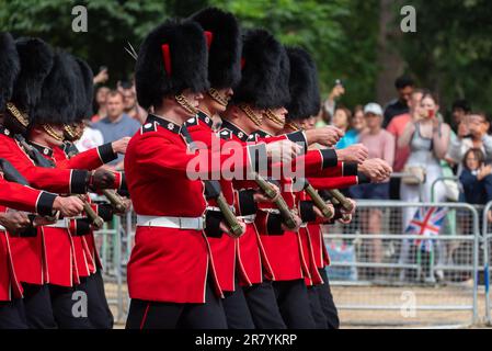 Guards Marching with Rifles Trooping The Colour Color The Mall London ...