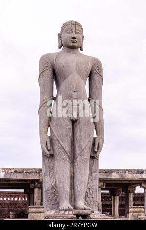 granite monolith statue of Shri Gomateshwara (Bahubali) at Karkala ...