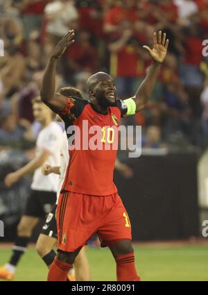 Romelu Lukaku of Belgium celebrates his goal during the UEFA Euro 2024 ...
