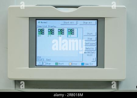 Wall-mounted control panel for a group of industrial air conditioners ...